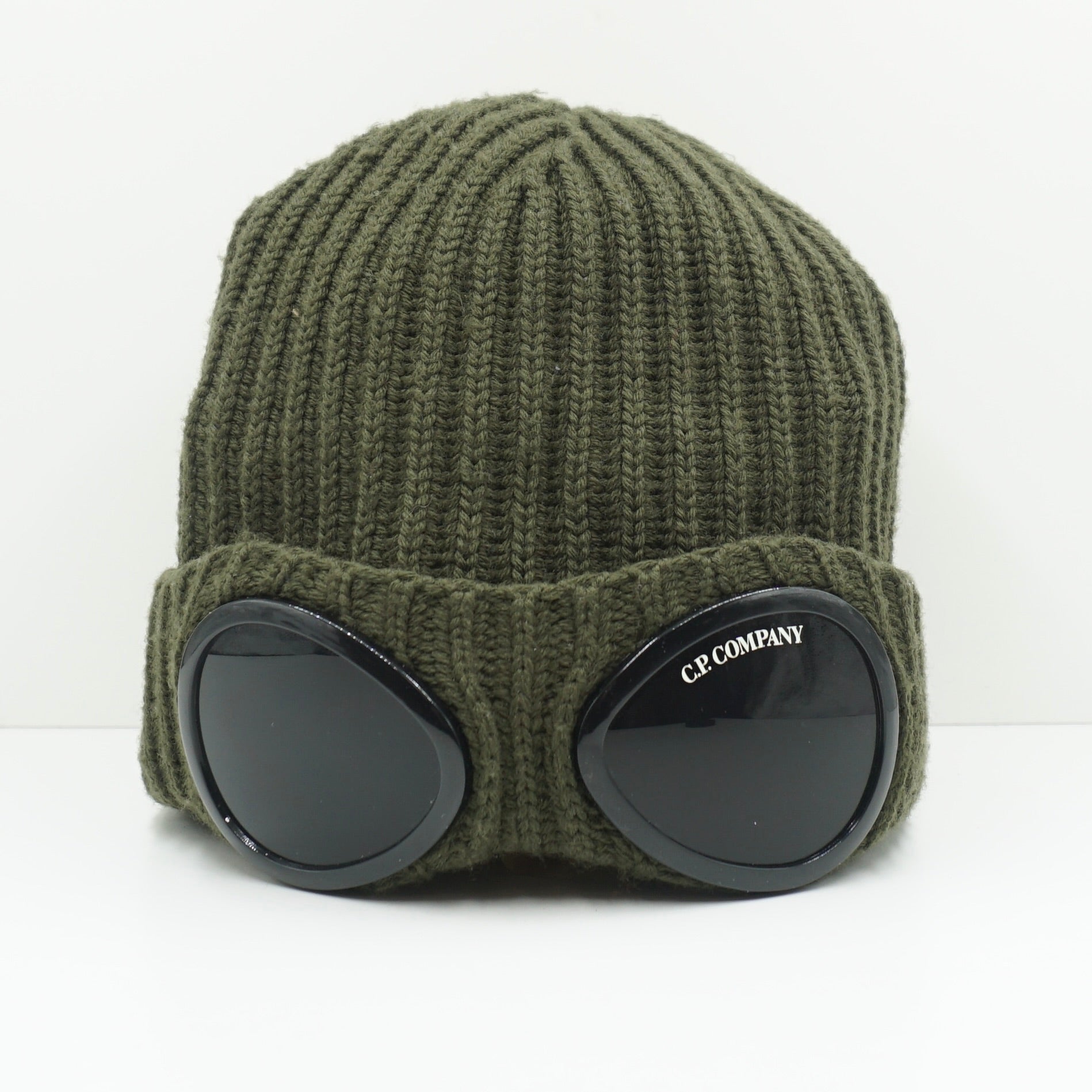 C.P Company Green Google Beanie